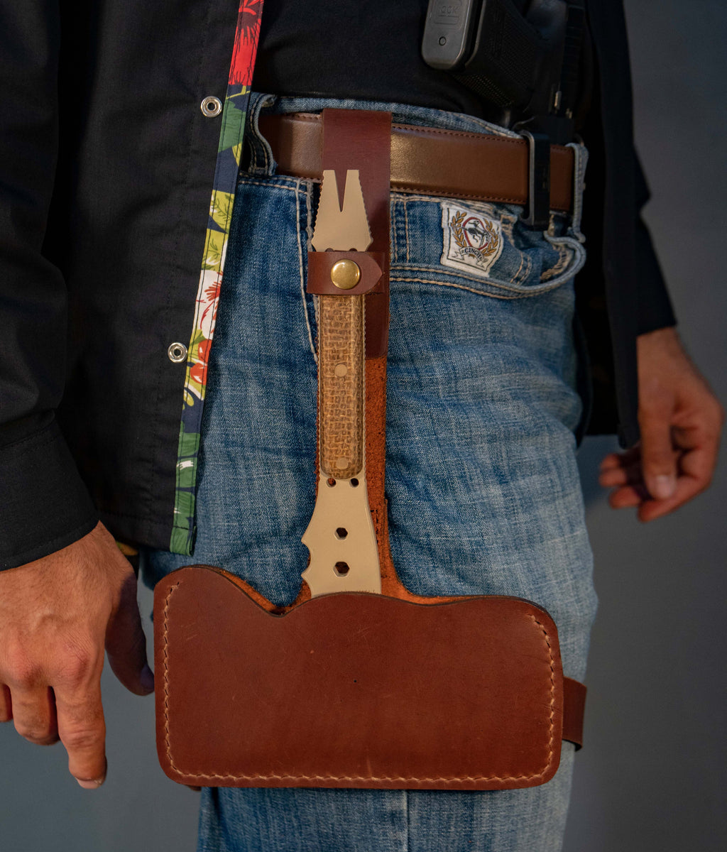 Leather Tomahawk Drop-leg Sheath – Bone Tactical LLC